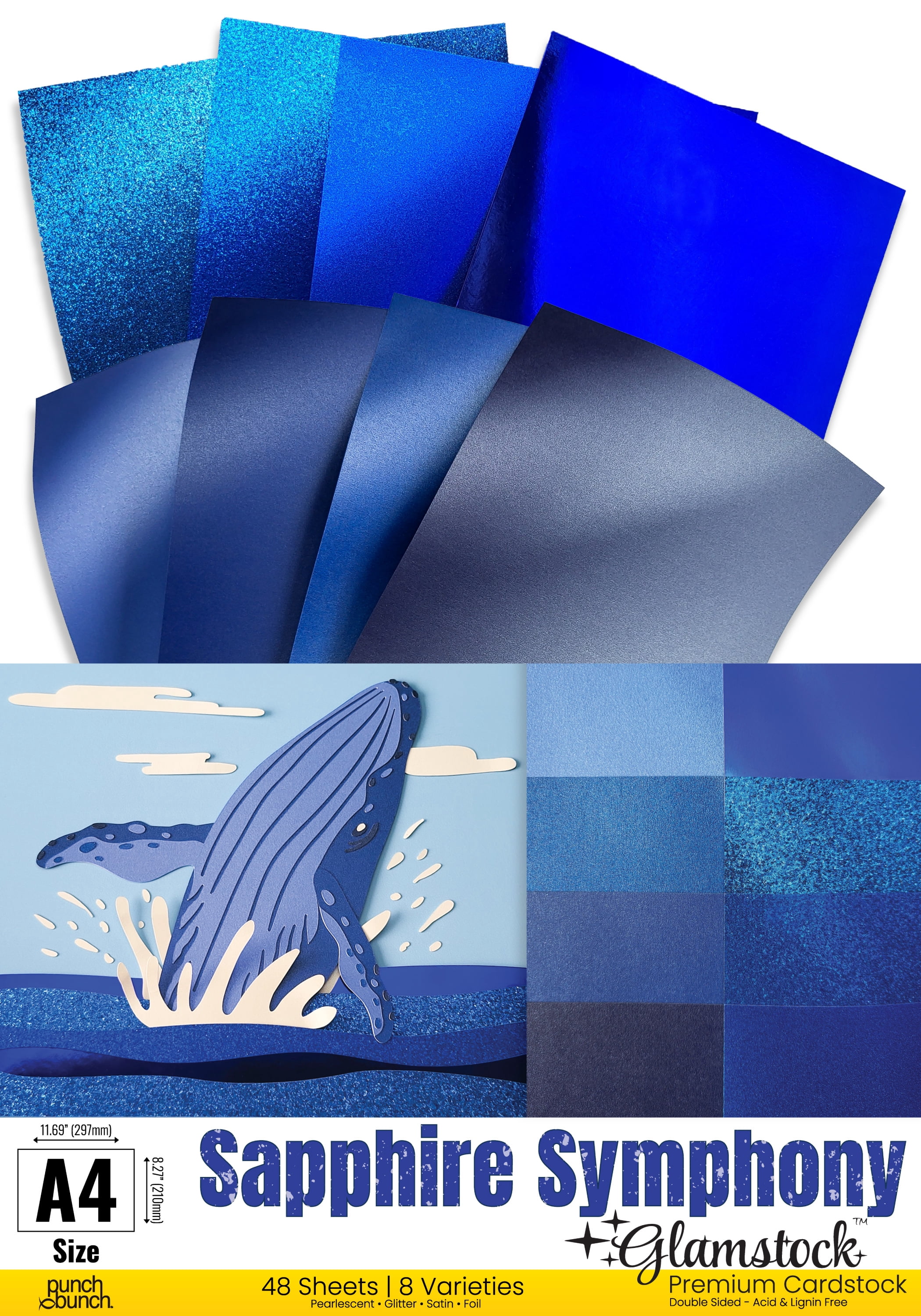 Sapphire Symphony Glamstock™ – Premium Blue Cardstock Book featuring ...