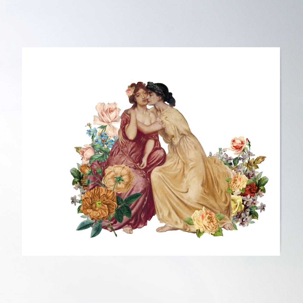 Sappho And Her Friend Poster Wall Art Modern Wall Decor For Living Room ...