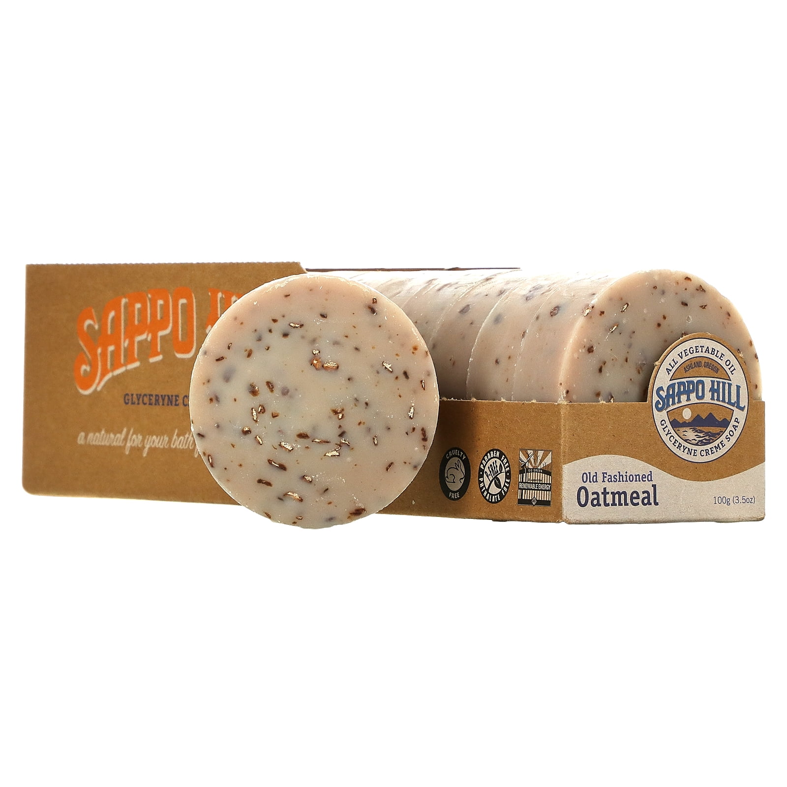 Sappo Hill Soapworks Oatmeal Glycerine Cream Soap - Walmart.com