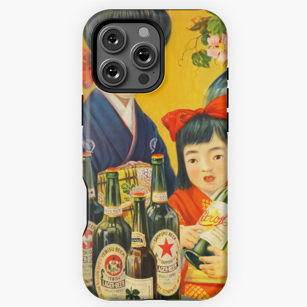 Sapporo Beer of Japan Vintage Ad Phone Case for iPhone 16 15 14 13 12 ...