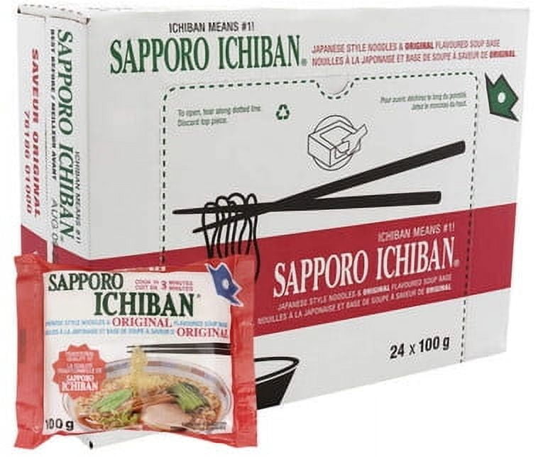 Sapporo Ichiban Japanese Noodles, Original Flavor, 100g (24/Case ...