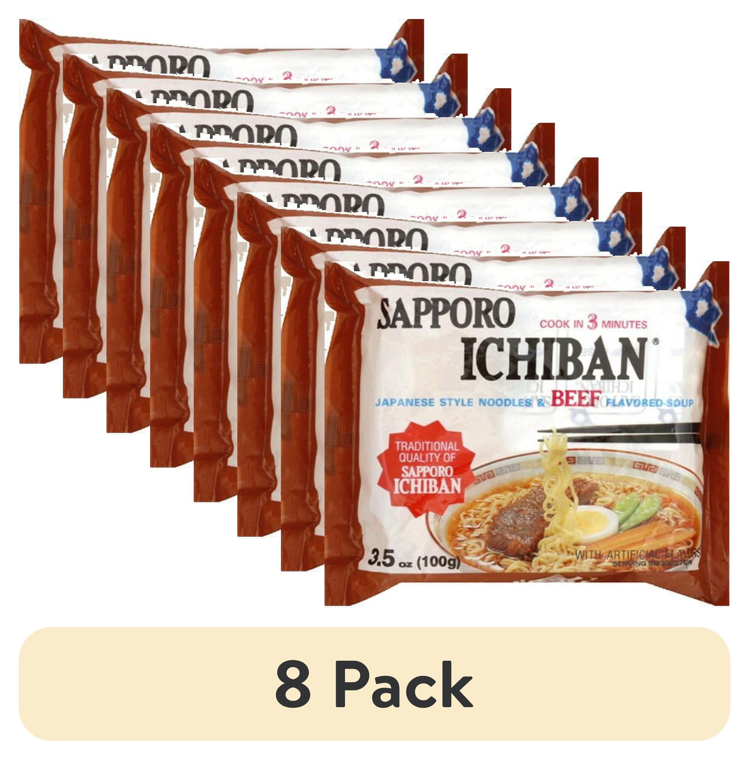(8 pack) Sapporo Ichiban Japanese Style Ramen in Rich Beef Broth, 3.5 oz - Walmart.com