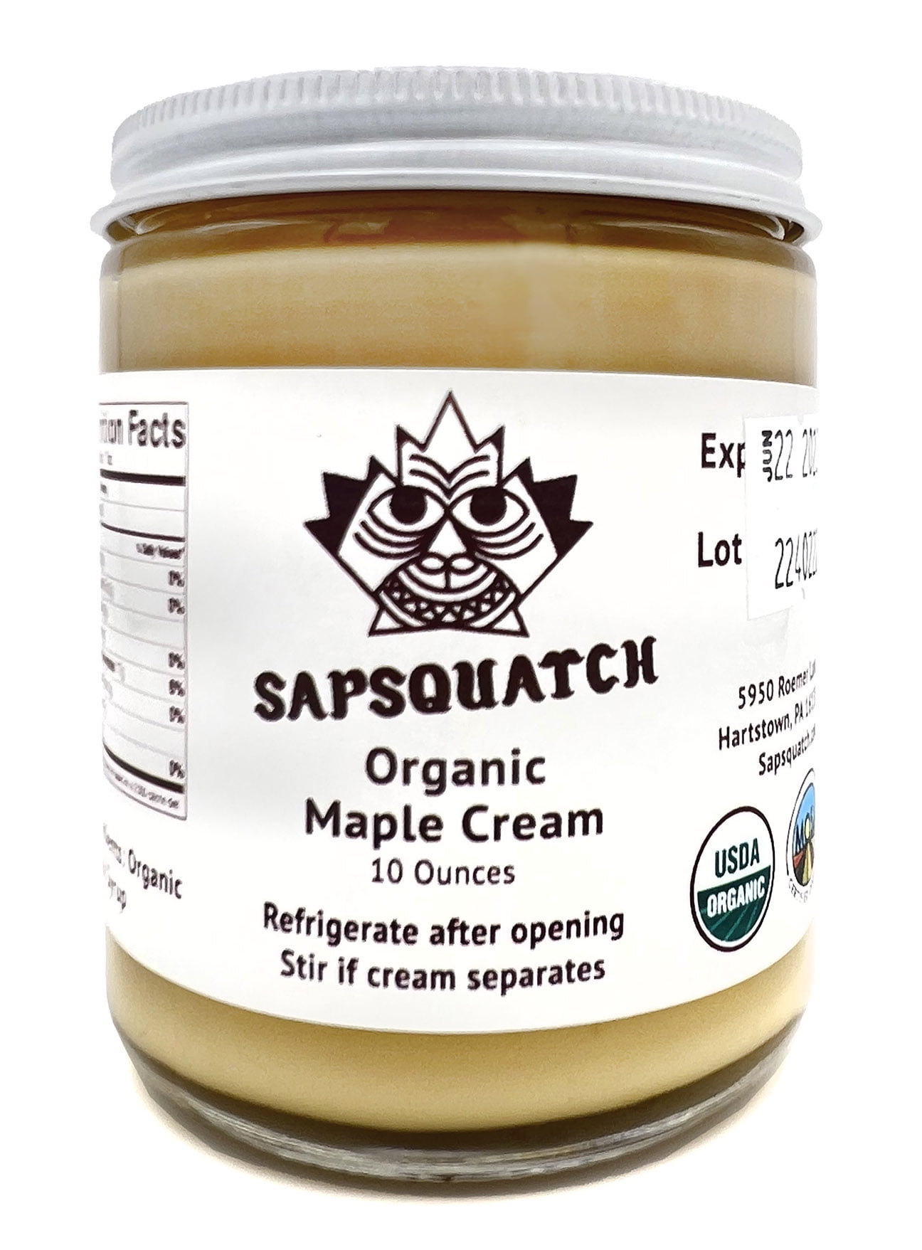 Sapsquatch Organic Maple Cream - 10 Ounces - Pure Maple Cream Butter ...