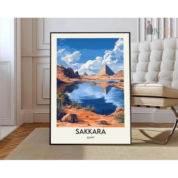 Saqqara Egypt Ancient Pyramid Landmark Wall Art Travel Photo Print ...