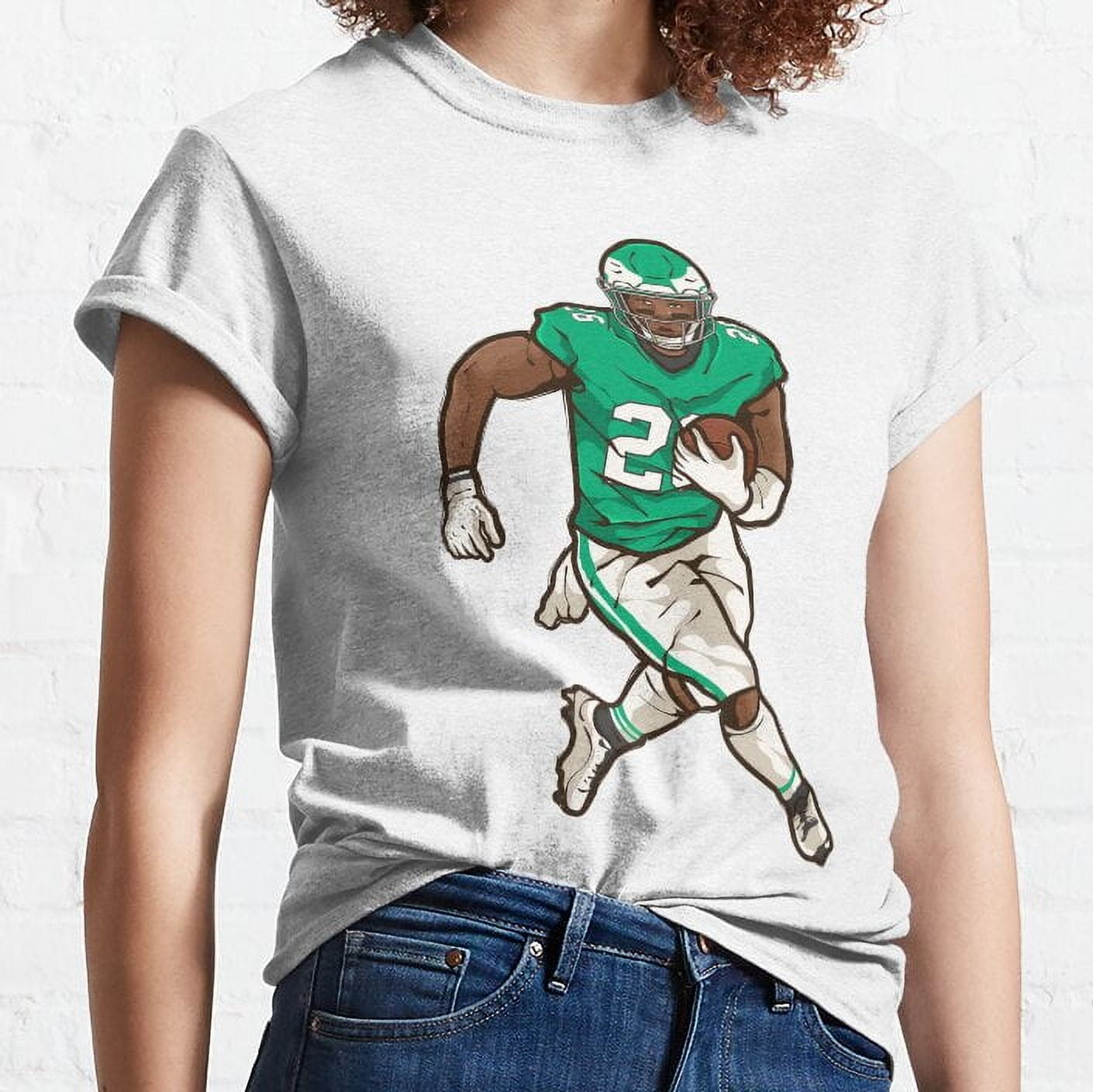 Saquon Barkley Running Cartoon Classic T-Shirt - Walmart.com