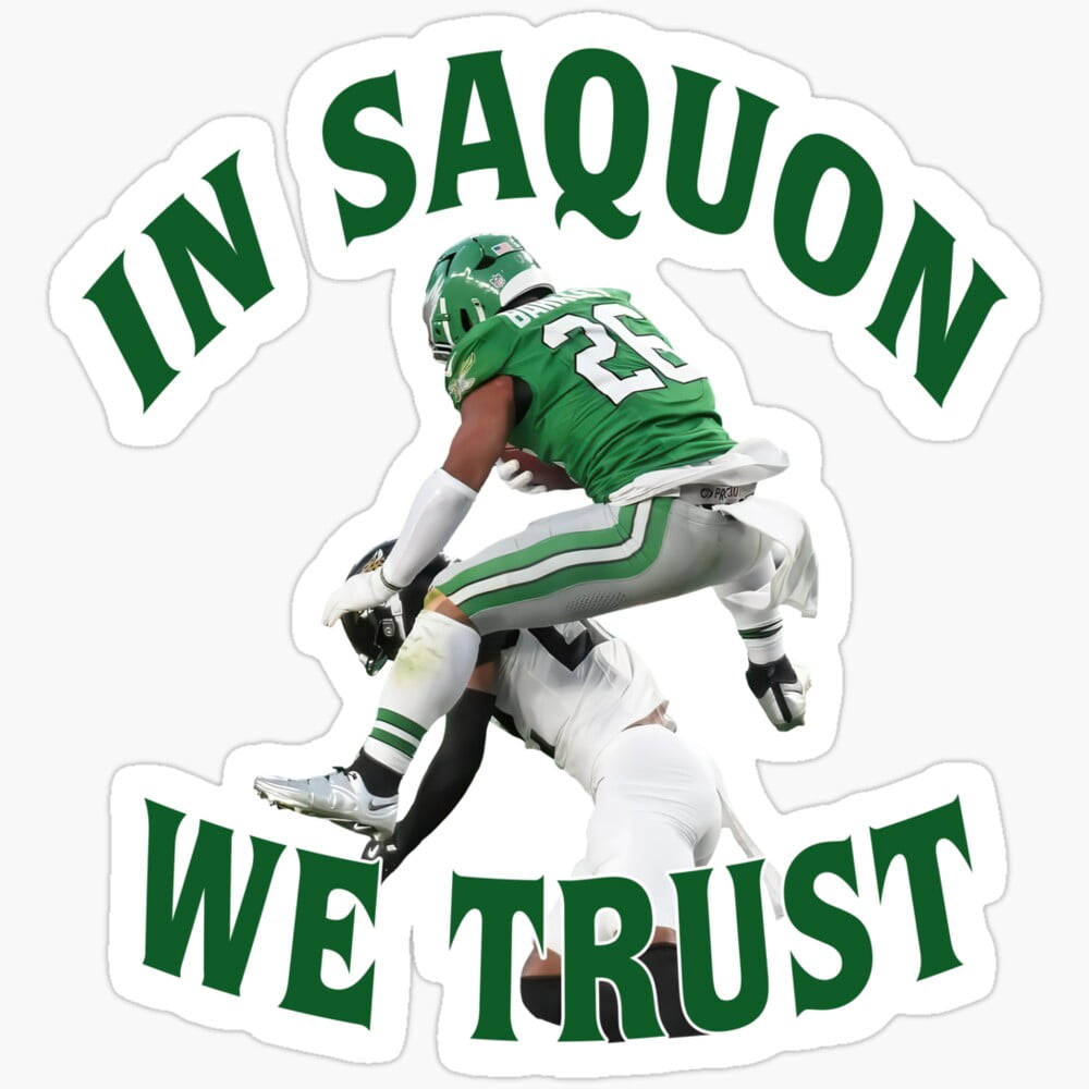 Saquon Barkley In Saquon We Trust Sticker Baseball Sticker, Football ...