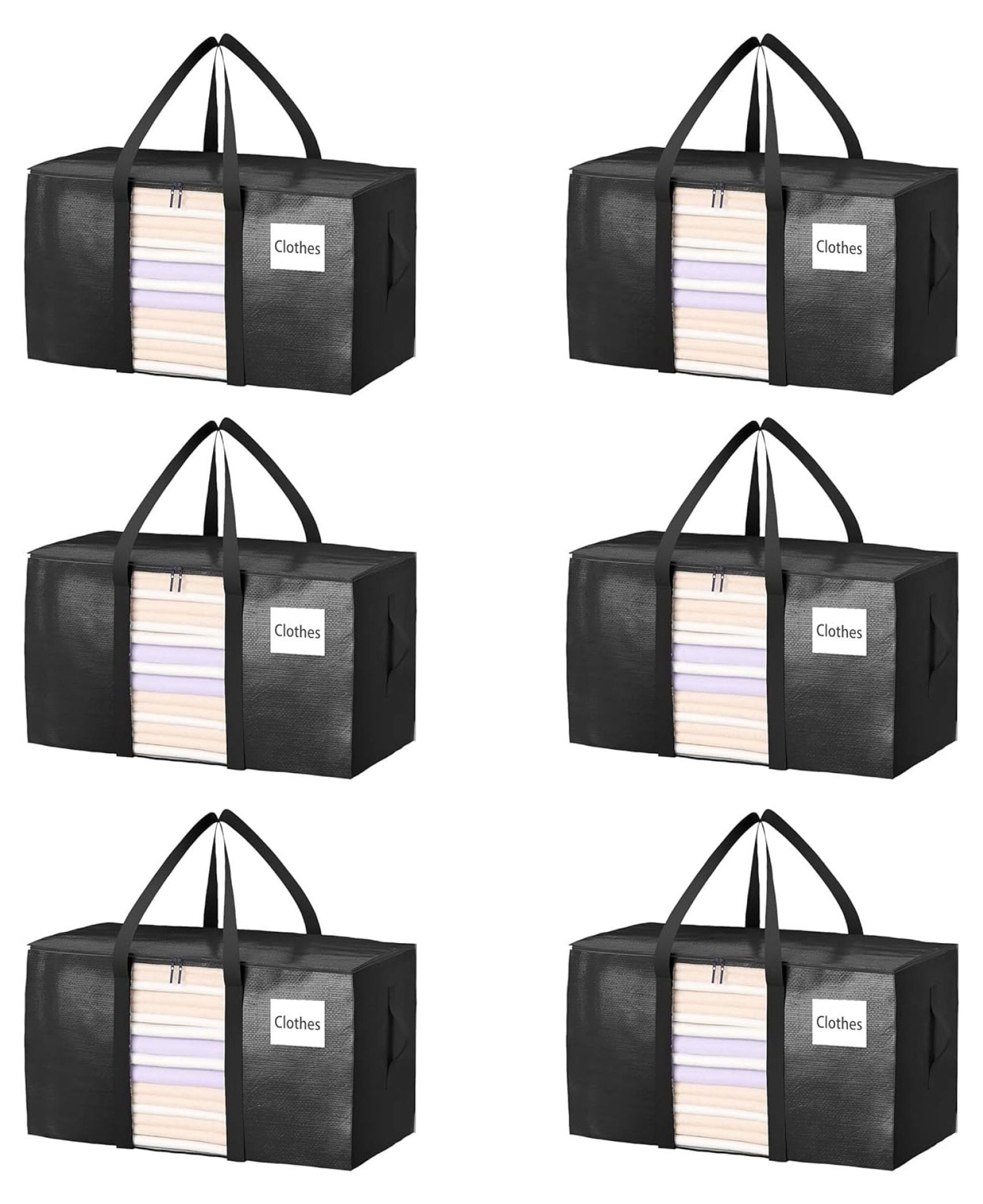 SarCQg 6 Pack 100L Heavy Duty 132lb Load Extra Large Moving Bags with ...