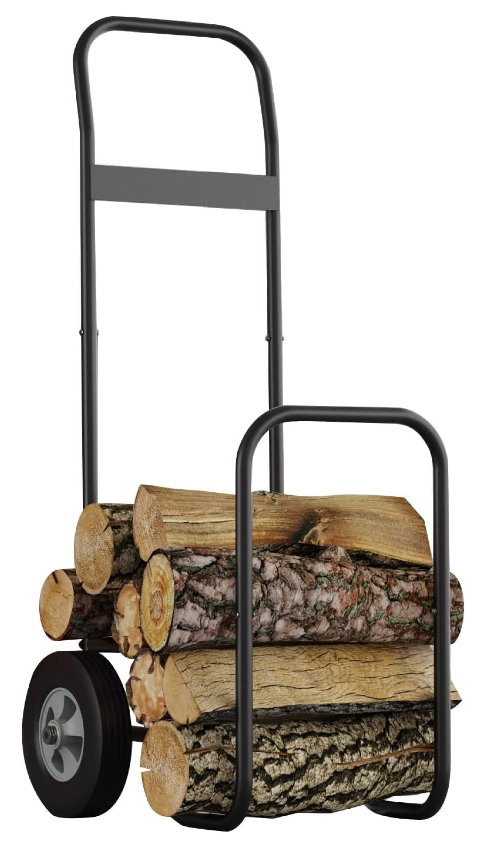 SarCQg Firewood Log Cart , Outdoor and Indoor Wood Rack Storage Mover ...