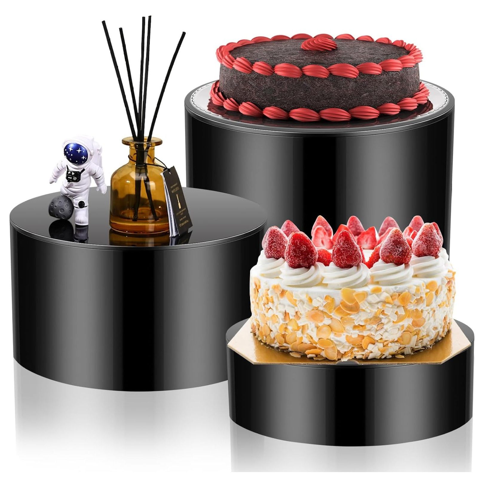 SarCQg Risers for Display Round Cake Dessert Stand, Food Risers ...