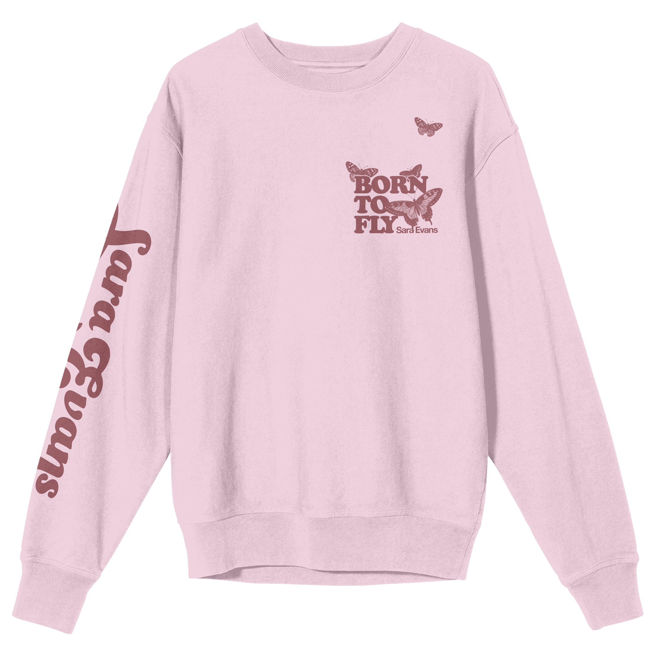 Sara Evans Born To Fly Adult Cradle Pink Crew Neck Long Sleeve ...