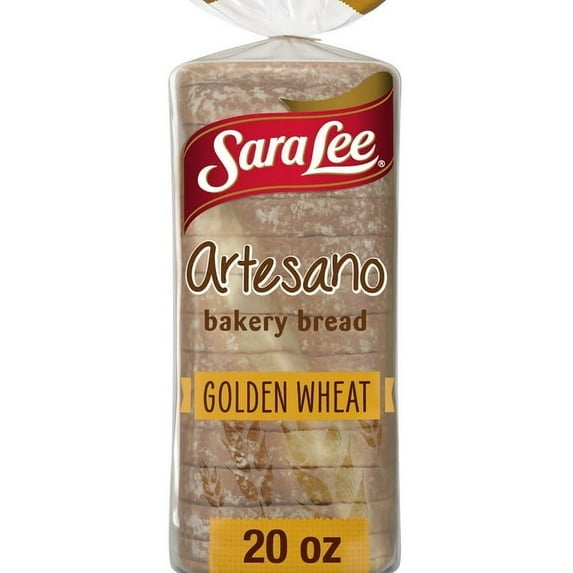 Sara Lee Artesano Golden Wheat Bread 20 oz Pre-Sliced Whole Wheat Loaf ...