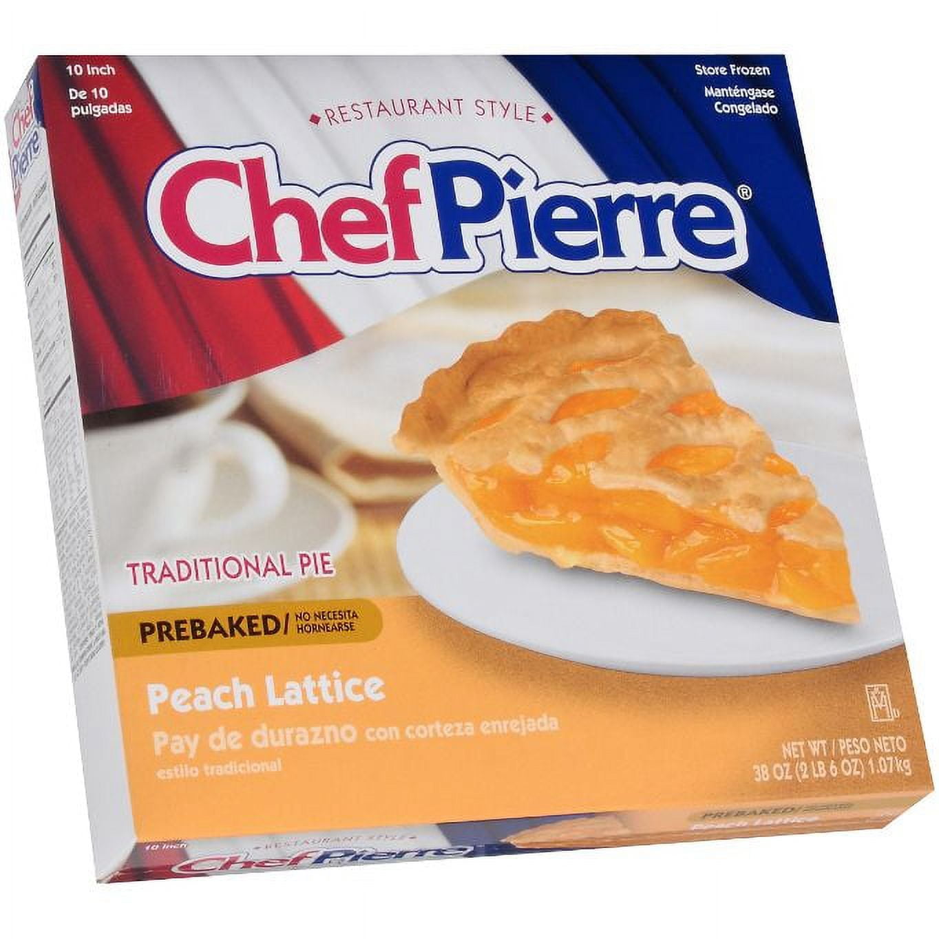 Sara Lee Chef Pierre Pre Baked Peach Lattice Crust Pie 38oz (PACK OF 6 ...