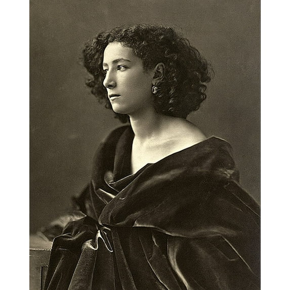 Sarah Bernhardt Nadar Portrait Style - A - 24x36 Inch Glossy Laminated ...