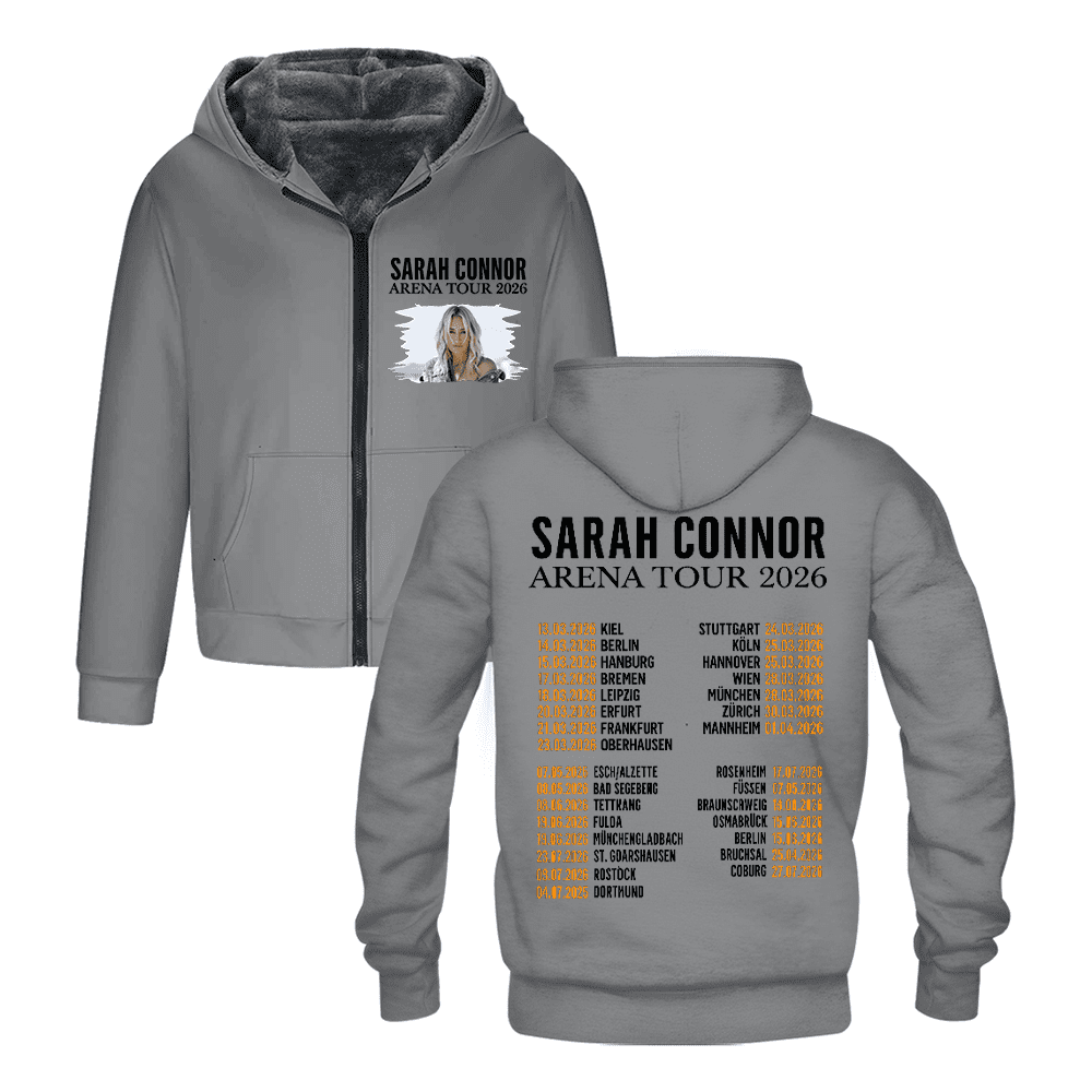 Sarah Connor Merch Arena Tour Zipper hooded cotton jacket Winter ...