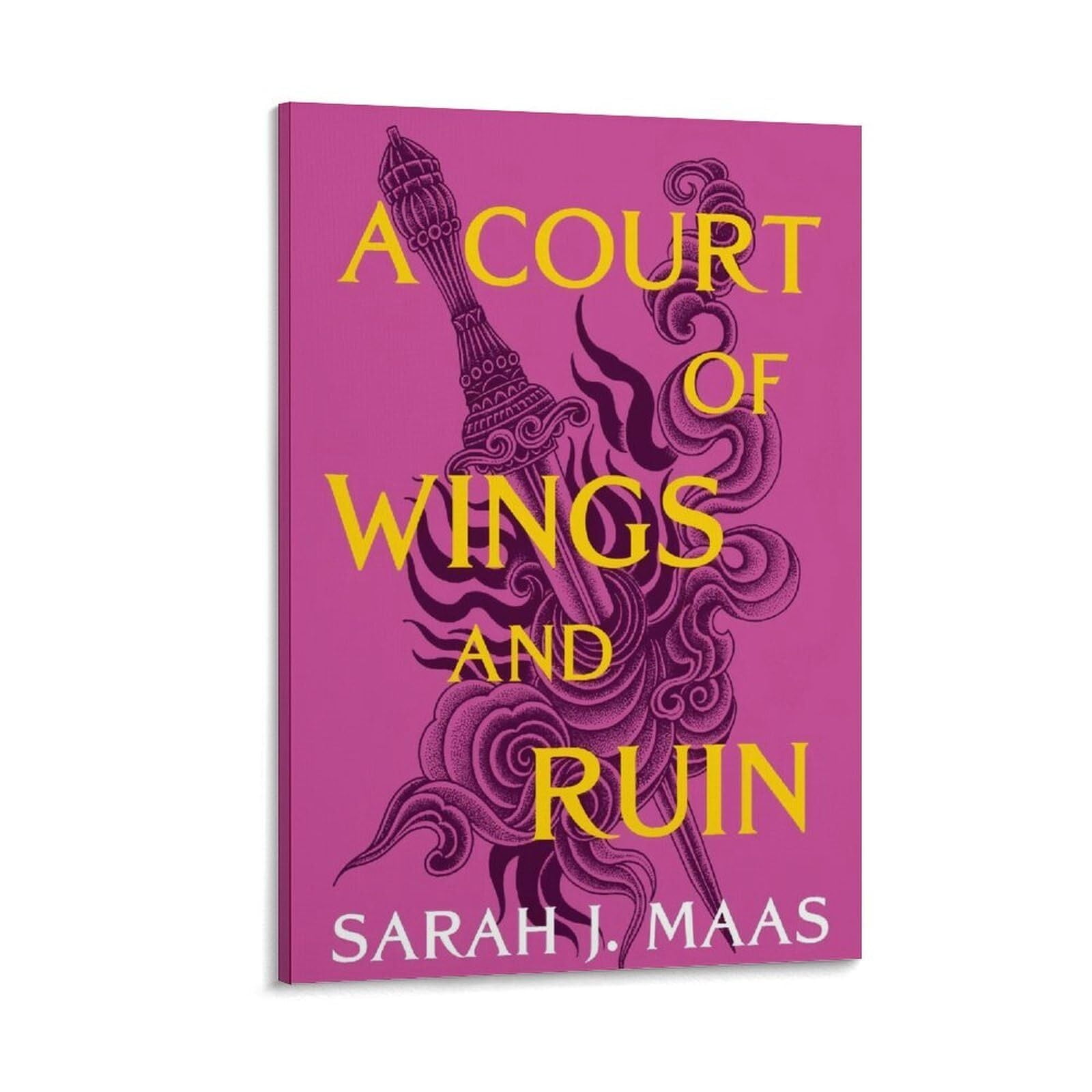Sarah J. Maas A Court of Wings And Ruin Book Poster Canvas Wall Art Print For Room Aesthetic And ...