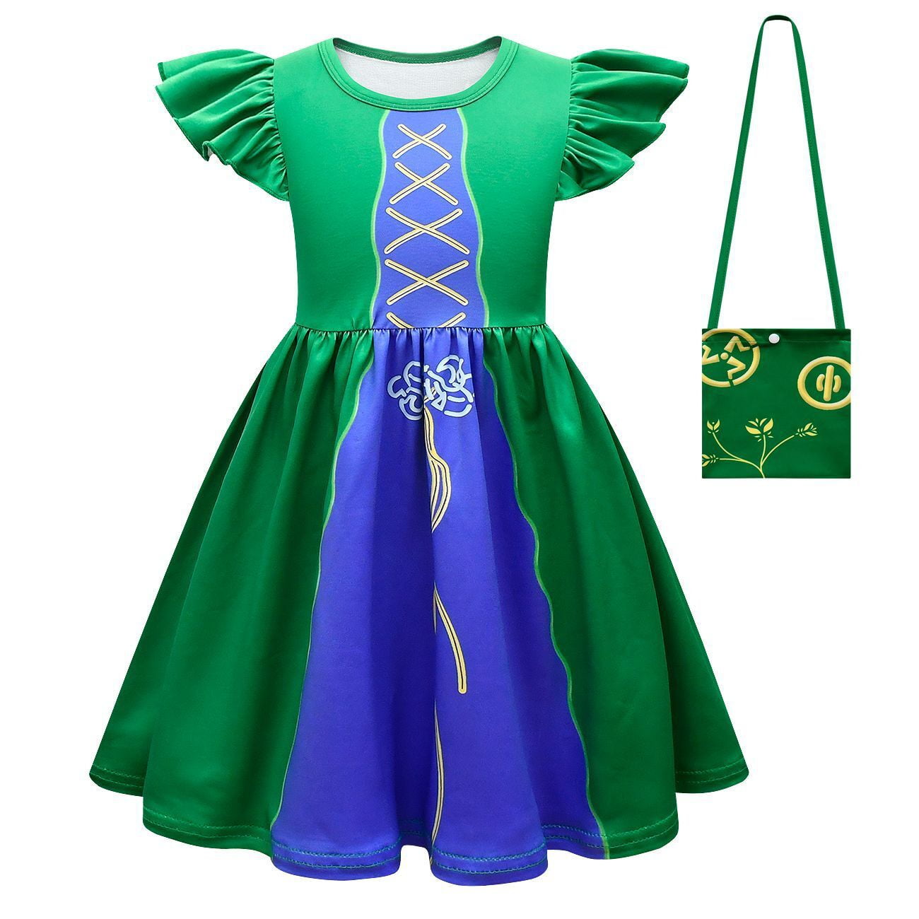 Sarah Marie Sanderson Dress for Girls Halloween Cosplay Witch Dress Set - Walmart.com