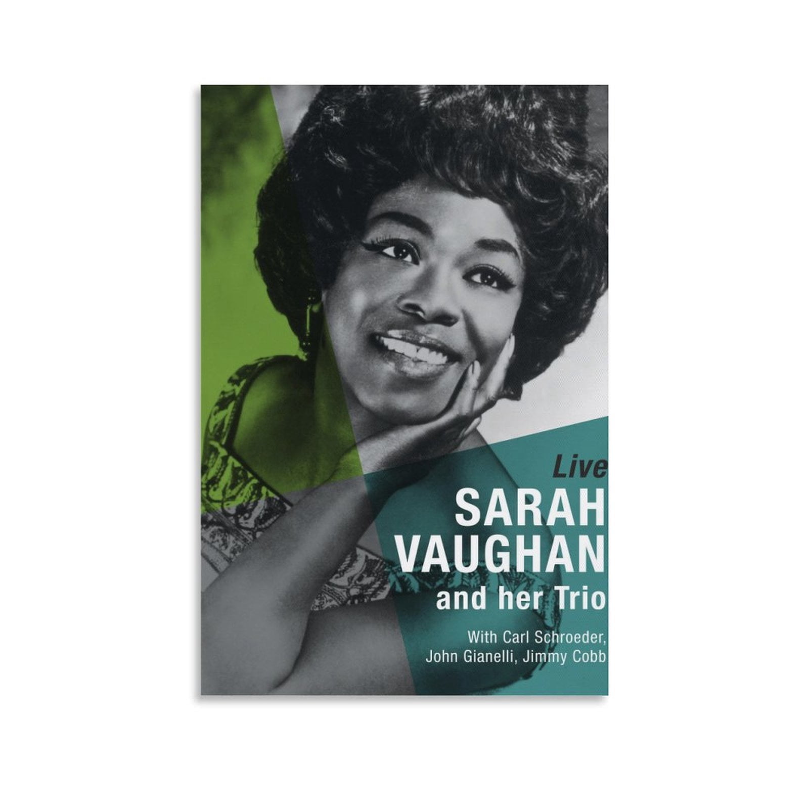 Sarah Vaughan 20th-century American Female Pianist Poster Canvas Poster ...