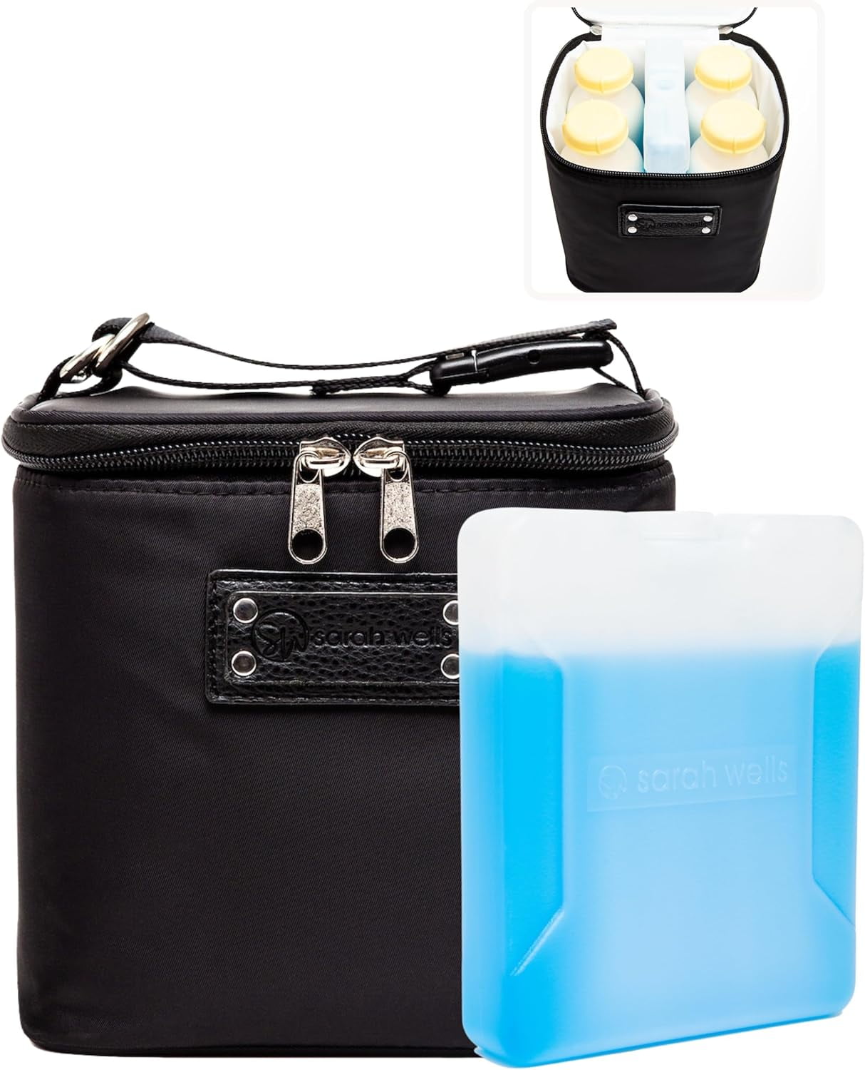 Sarah Wells Cold Gold Breast Milk Cooler Bag with Ice Pack, Insulated ...