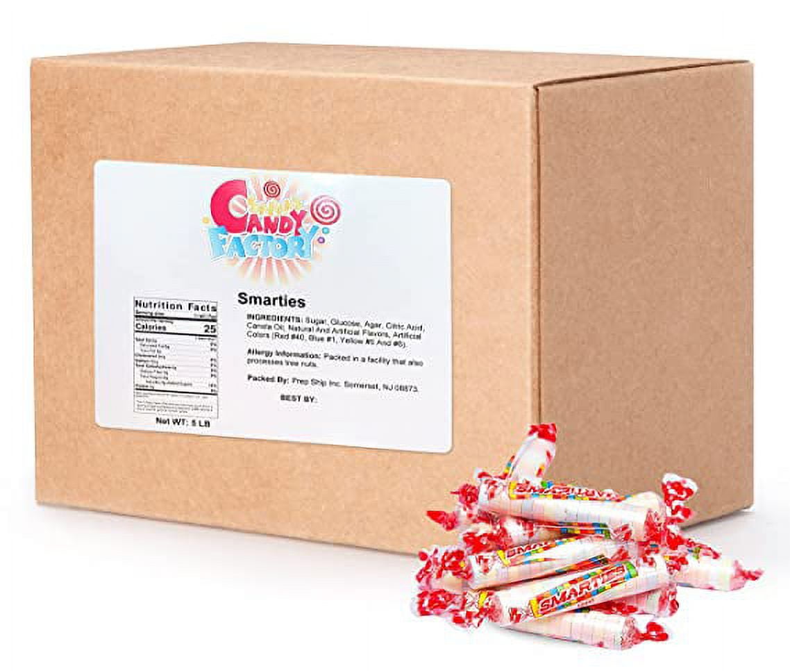 Sarah's Candy Factory Candy Smarties Rolls Bulk Family Size Hard Candy ...