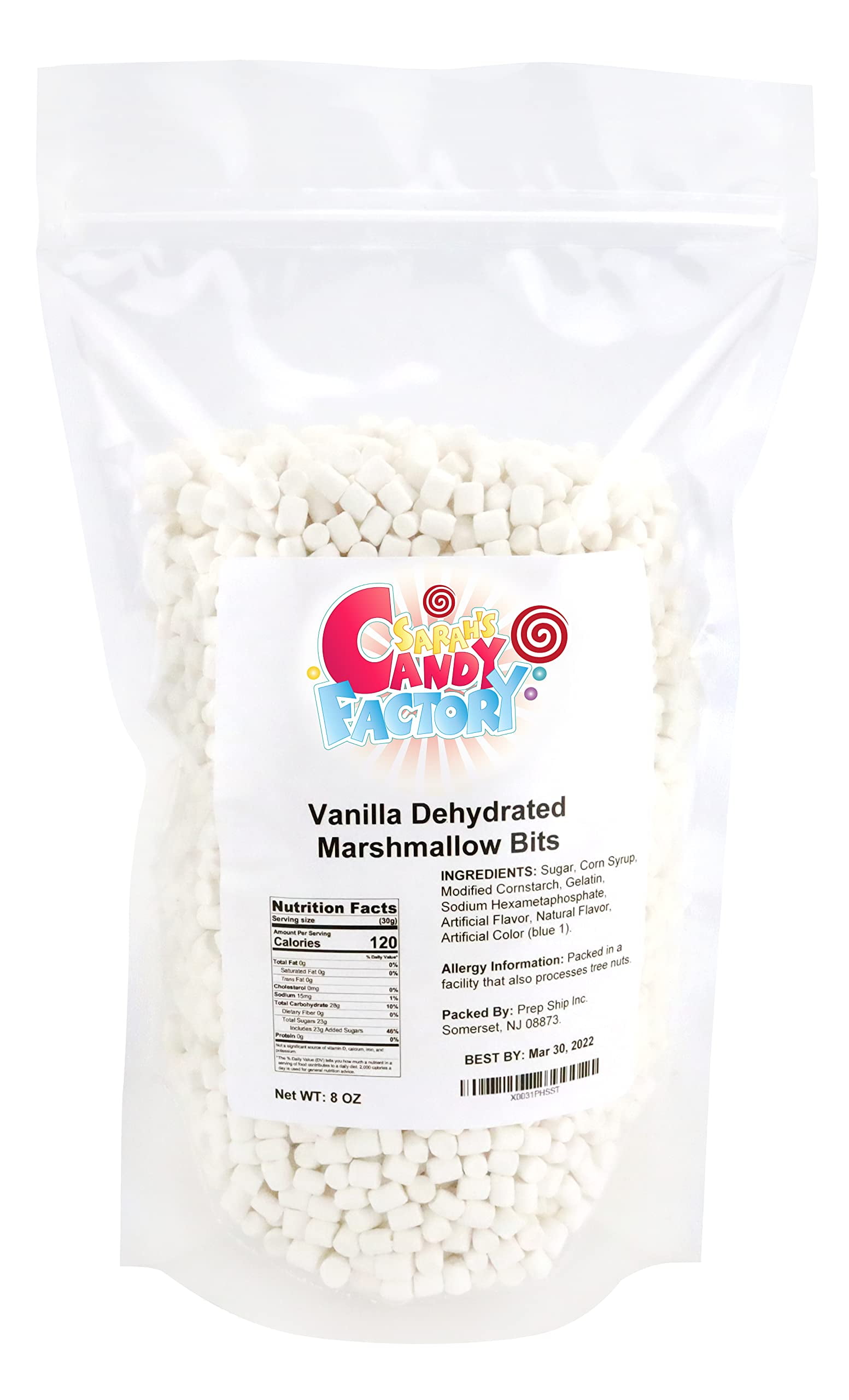 Sarah's Candy Factory Vanilla DEF29 Mini Dehydrated Marshmallow Bits in ...