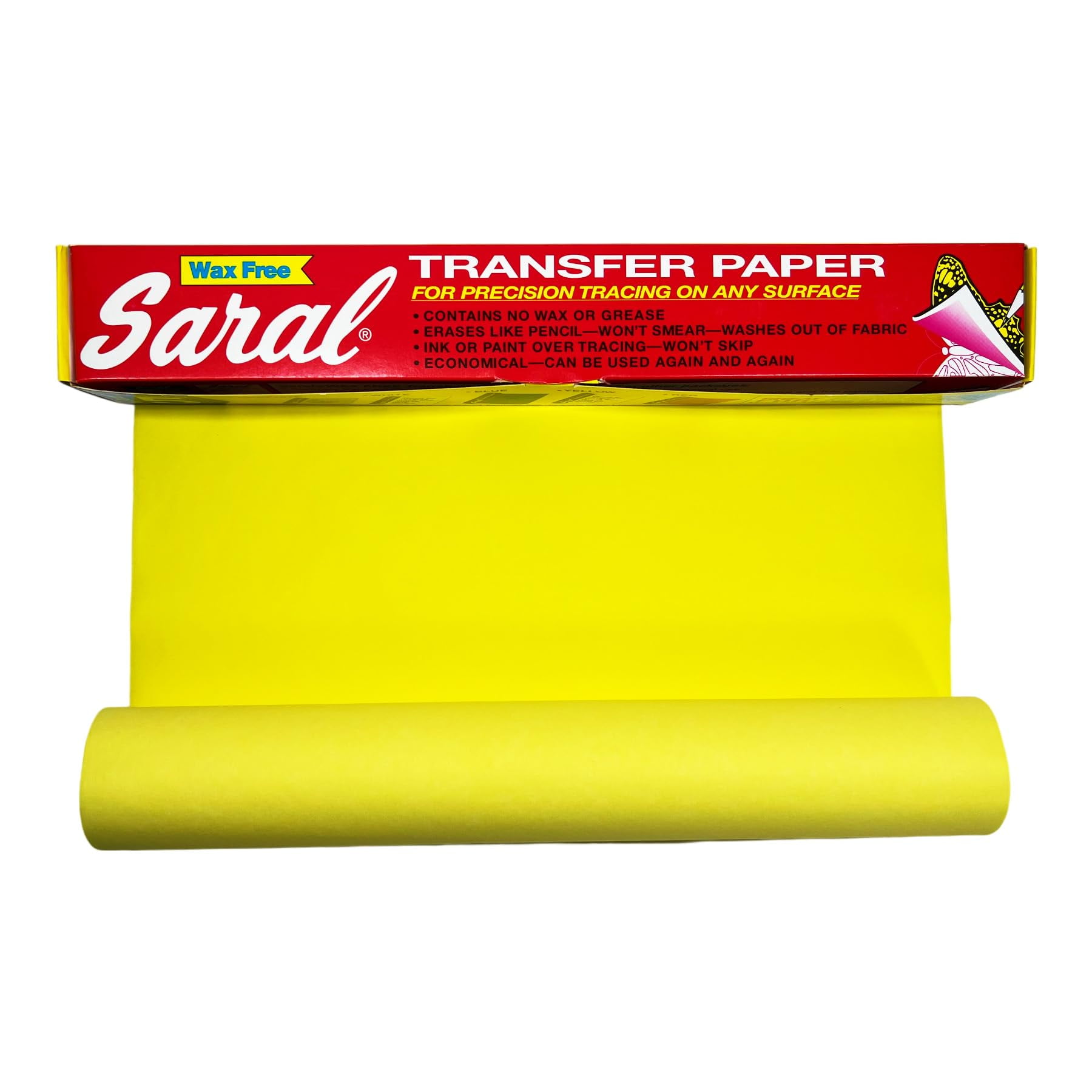 Saral Paper Corp Wax YPF5 Free Transfer Tracing Paper - Yellow - 12 ...