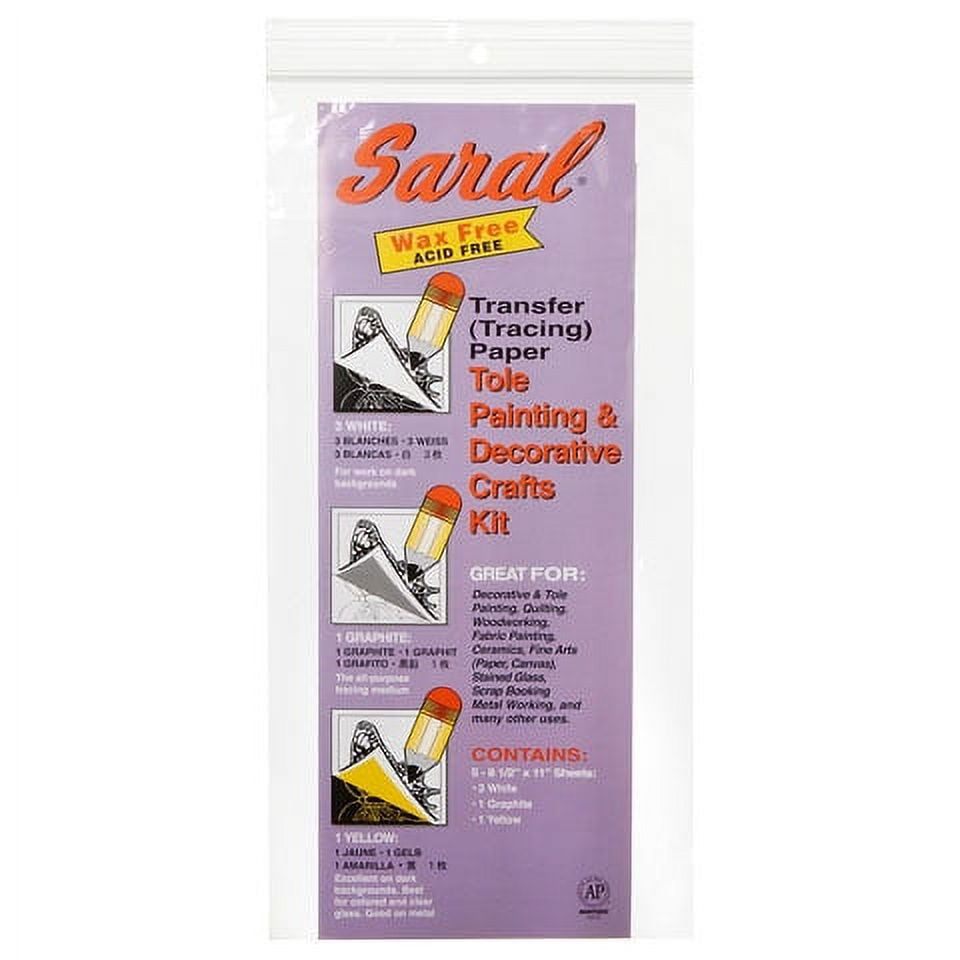 Saral Tole Transfer Paper Pack - 5 sheets - 8.5 x 11 inches - Walmart.com