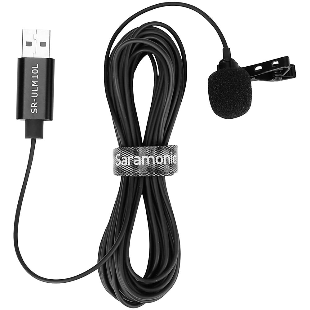 Saramonic SR-ULM10L Clip-On USB Lavalier Microphone for Computers w/ 19 ...
