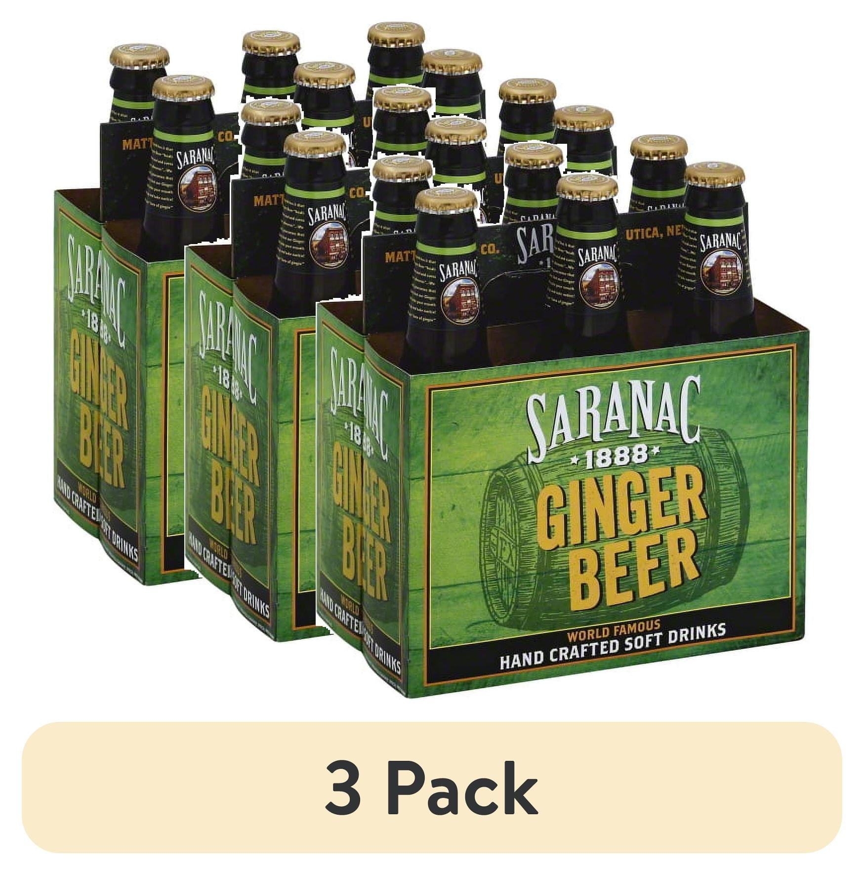 (3 pack) Saranac Ginger Beer Soda, 12 Fl. Oz., 6 Count - Walmart.com