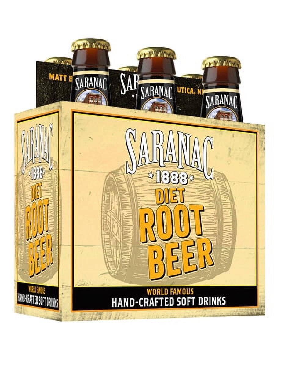 Saranac Root Beer Soda, 12 fl. oz., 6 count - Walmart.com