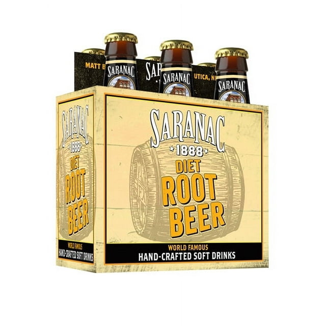Saranac Root Beer Soda, 12 fl. oz., 6 count - Walmart.com
