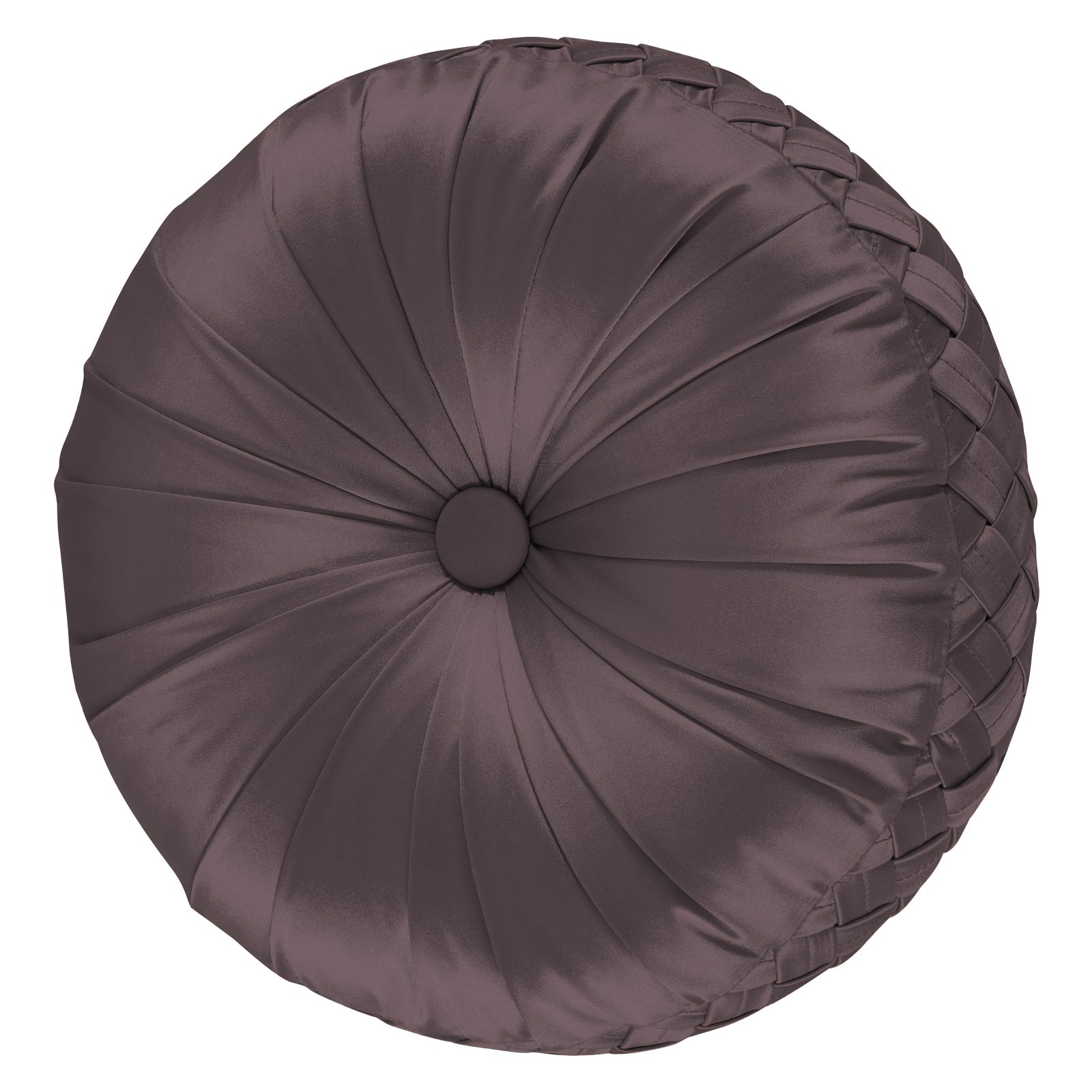 Saranda Satin Quilted Tufted Round Throw Pillow by Five Queens Court ...