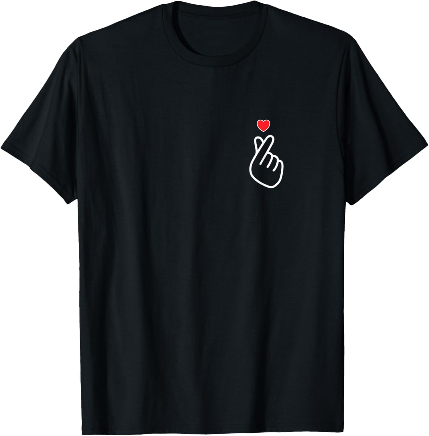 Saranghae Korean Finger heart K-Pop K Drama Love Tee - Walmart.com