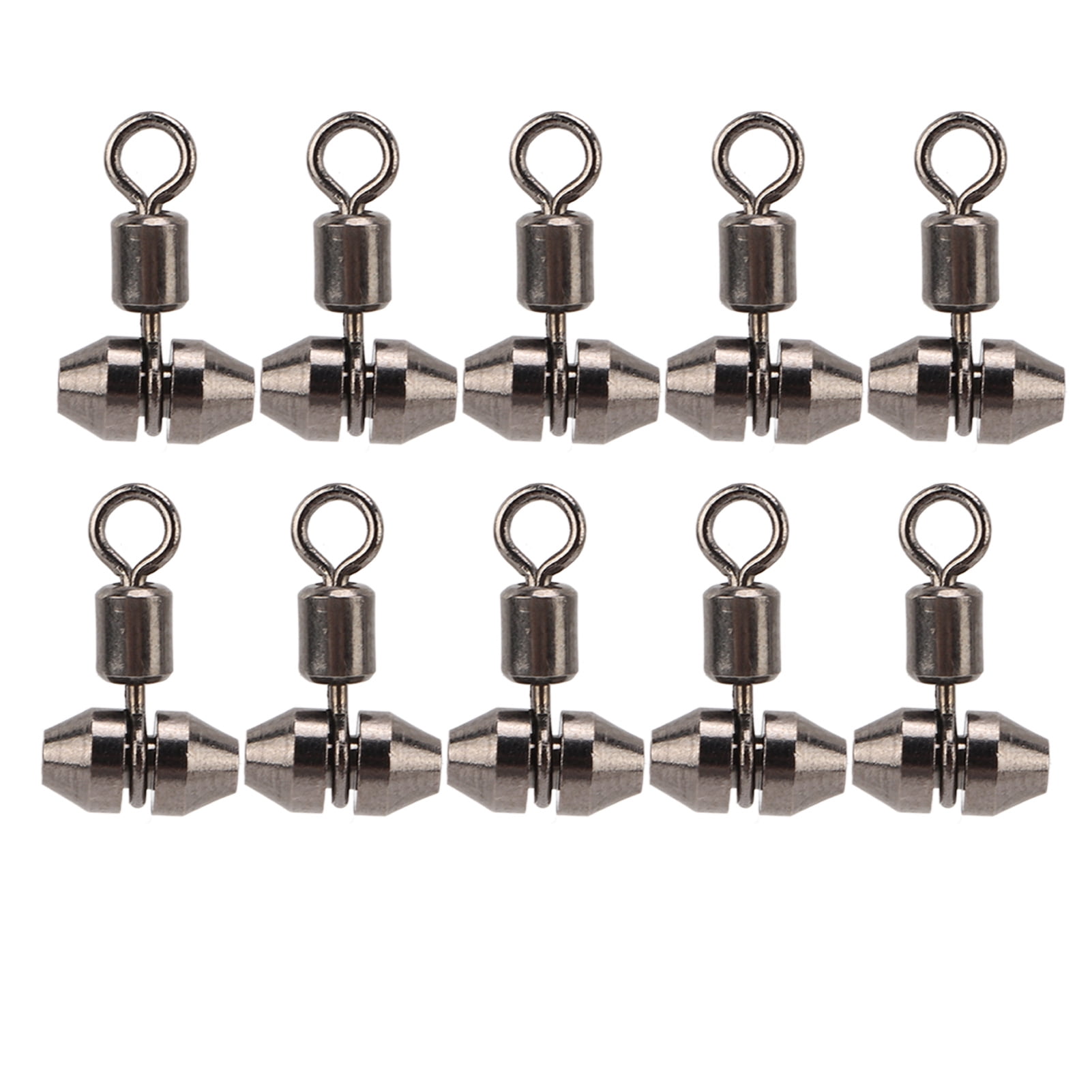 Sarapandan 10pcs 3 Way Fishing Swivels T Turn Brass Barrel Triple ...