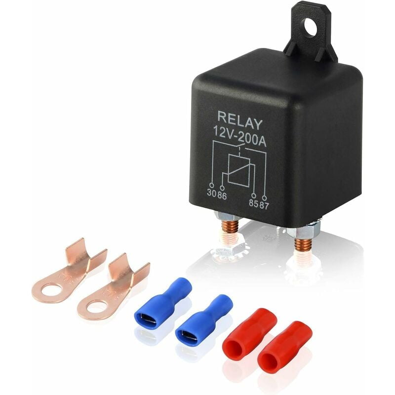 Sarapandan 12V 200A 4 Pin Relay with 2 Pin Footprint + 2 Terminal ...