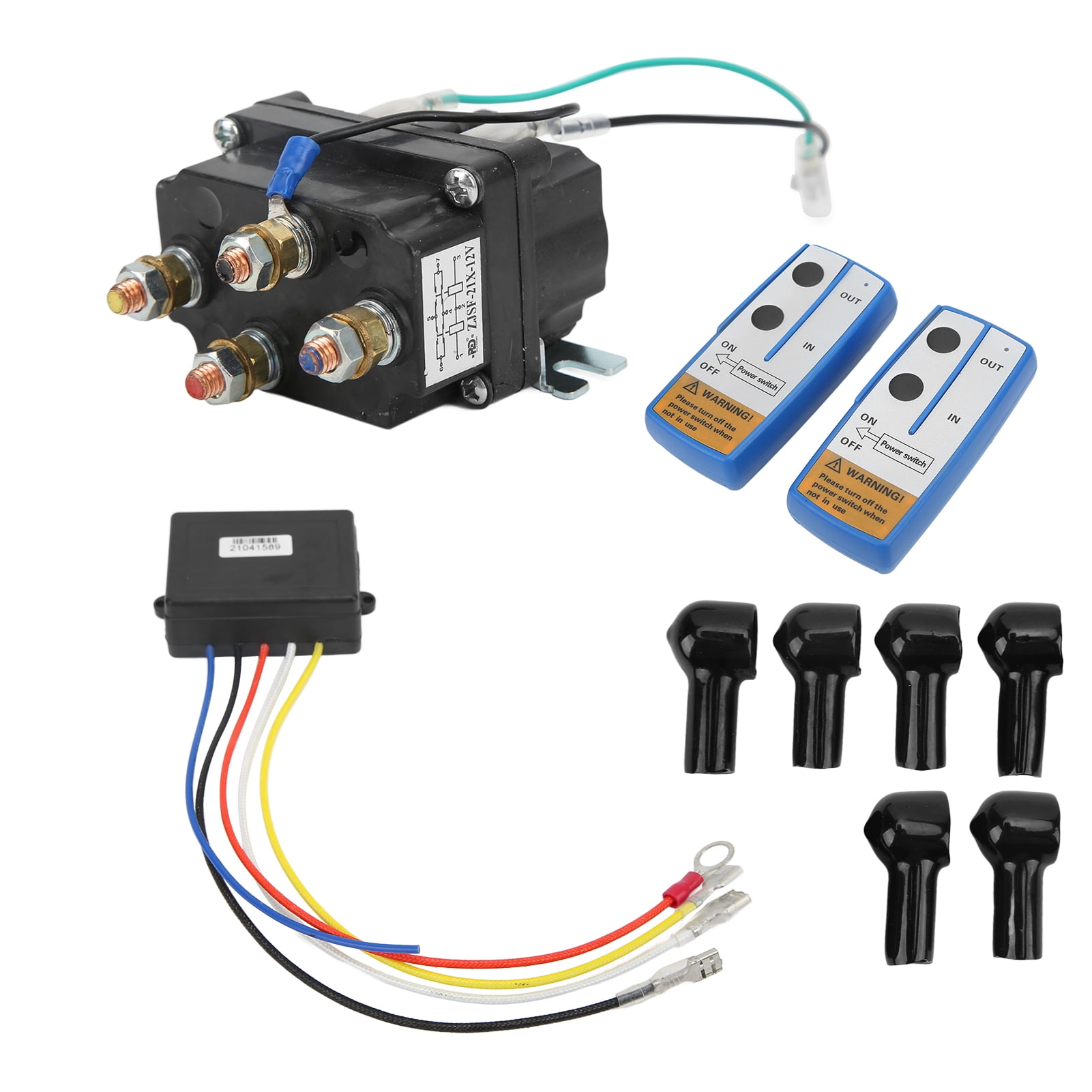 Sarapandan 12V DC, 250A, Supports 2000-5000 lbs Black Powder Coated ...