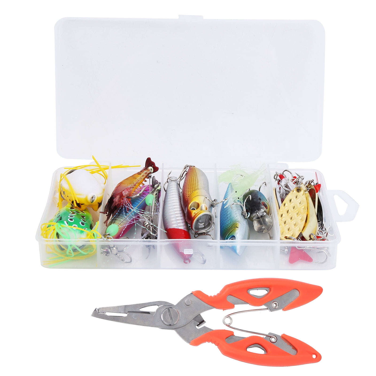 Sarapandan 22Pcs/Box Artificial Simulation Hard Soft Mixture Lure Bait ...