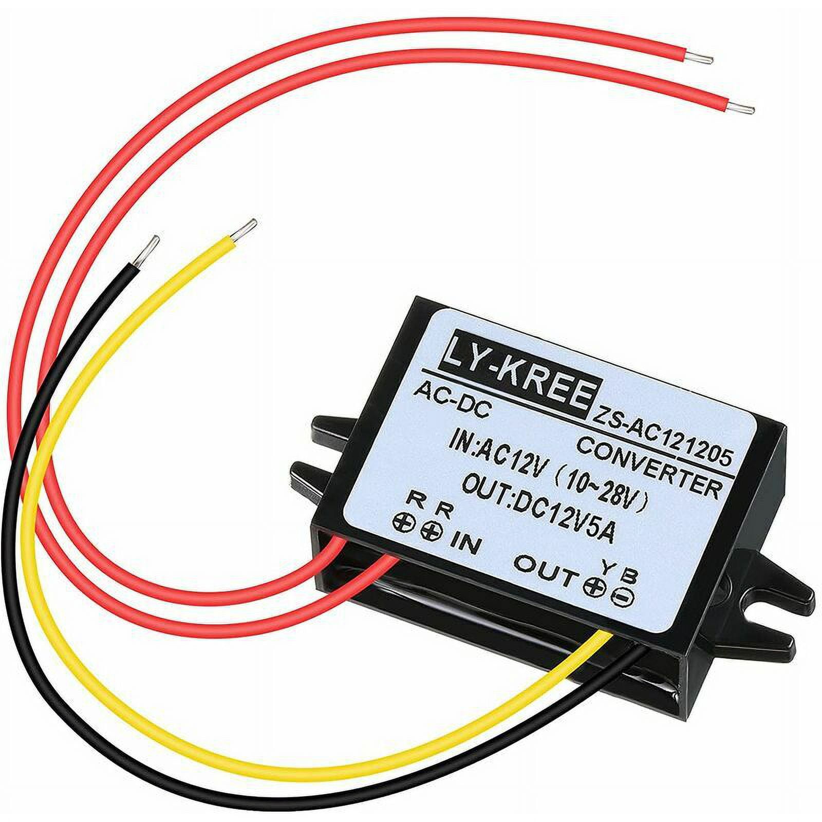 Sarapandan AC-DC Power Supply Converter AC 12V (10-28V) to DC 12V ...