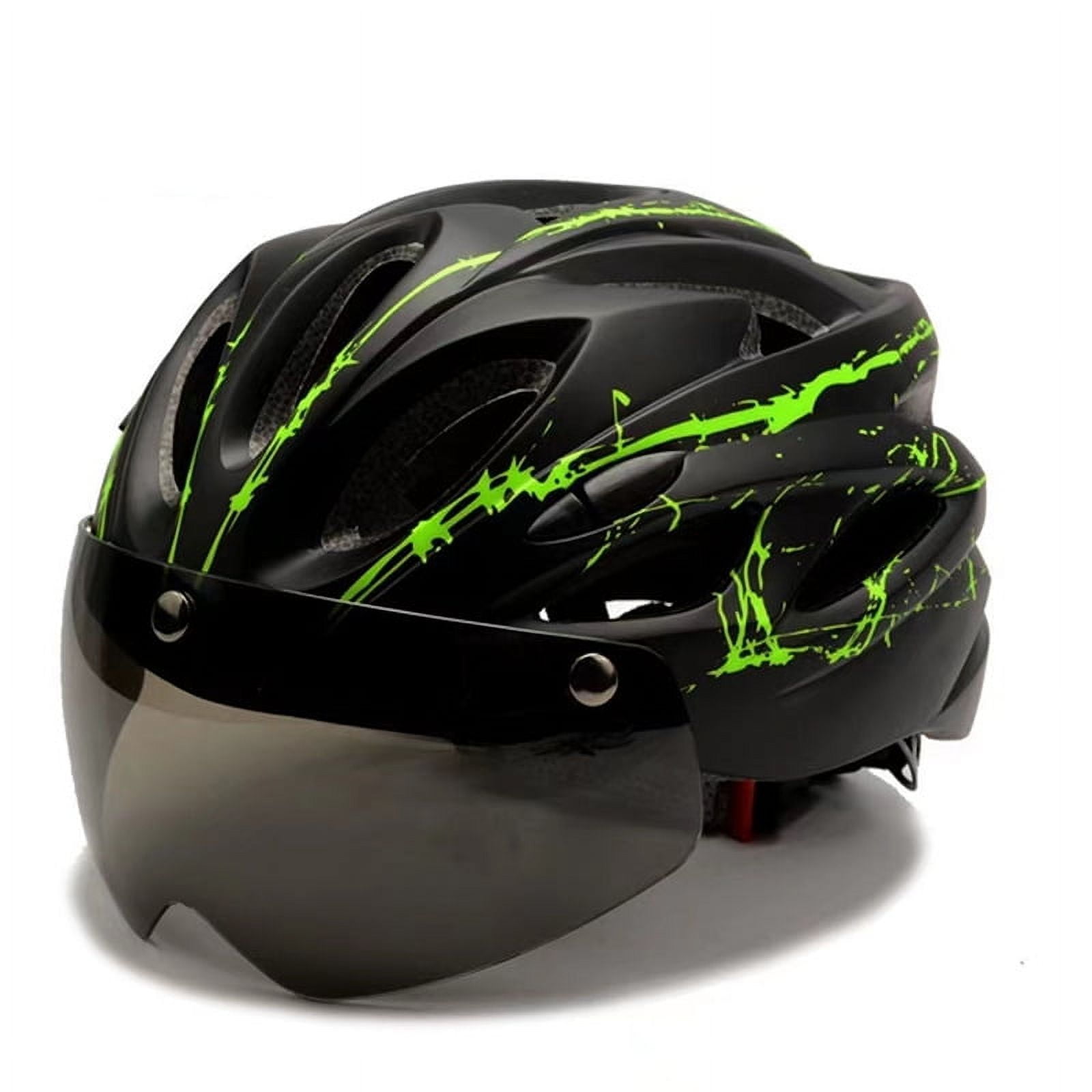 Sarapandan Bicycle helmet integrated magnetic goggles cycling helmet ...