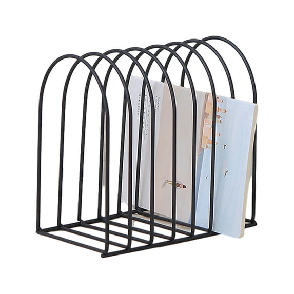 Sarapandan Gold Metal Wire File Folder Organizer Rack Vertical File Organizer for Desk Binder ...