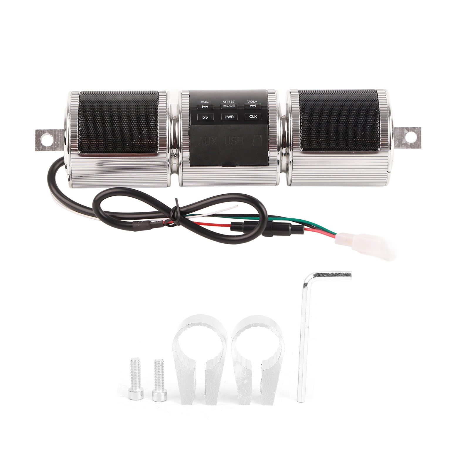 Sarapandan High-Quality Handlebar MP3 Speaker System, Silver Waterproof ...