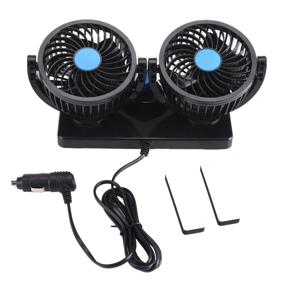 Sarapandan Portable Car Dual Fan All Round Rotating Adjustable Speed ...