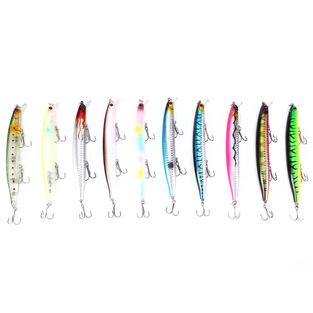 Sarapandan Fish-Shaped Mini Lure Bait Set with Hooks, 10PCS, Ideal ...