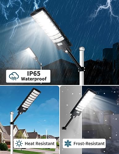 Sararoom 800W Solar Street Light Outdoor Waterproof, 80000 LM Dusk to ...
