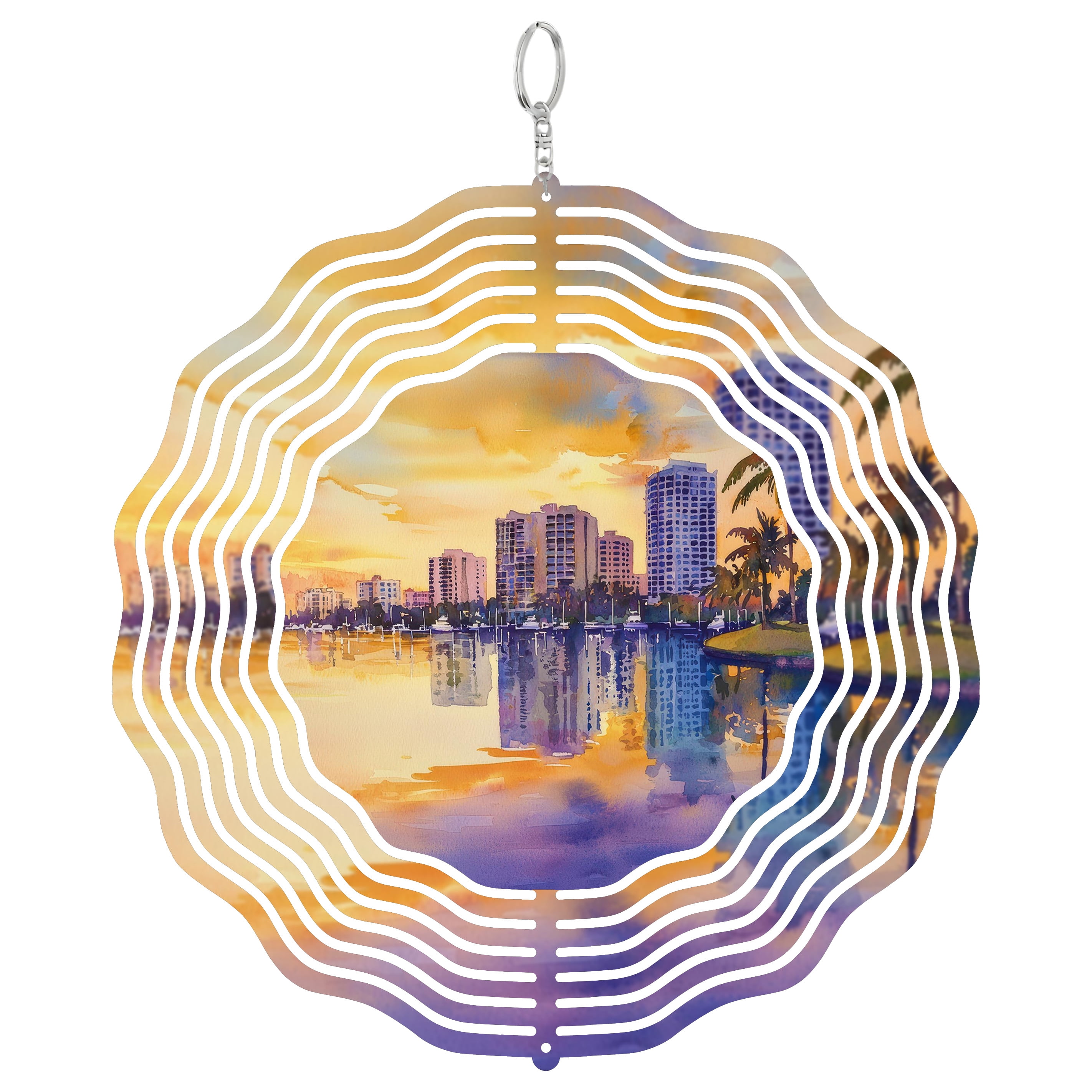 Sarasota Bay 3D Wind Spinner Stainless Steel Kinetic Yard Art Garden ...