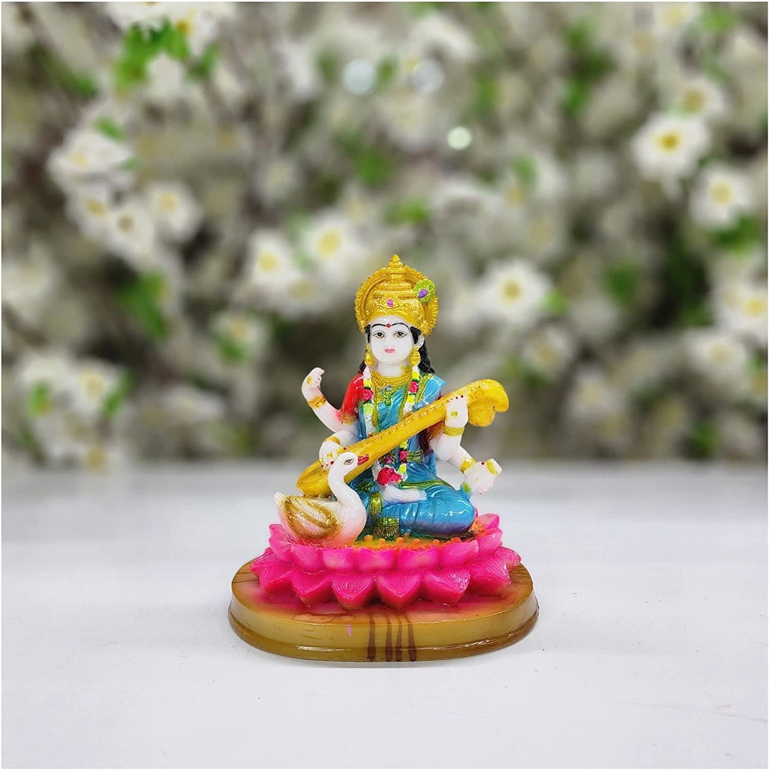 Saraswati Statue in Resin Small Saraswati Idol for Pooja Saraswati Ma ...