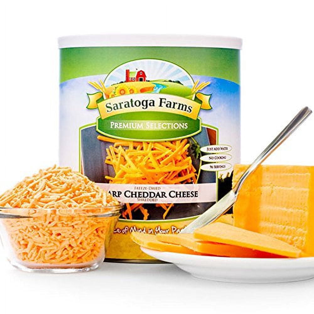Saratoga Farms Freeze Dried Sharp Cheddar Cheese, #10 Can, 1lb 16oz ...