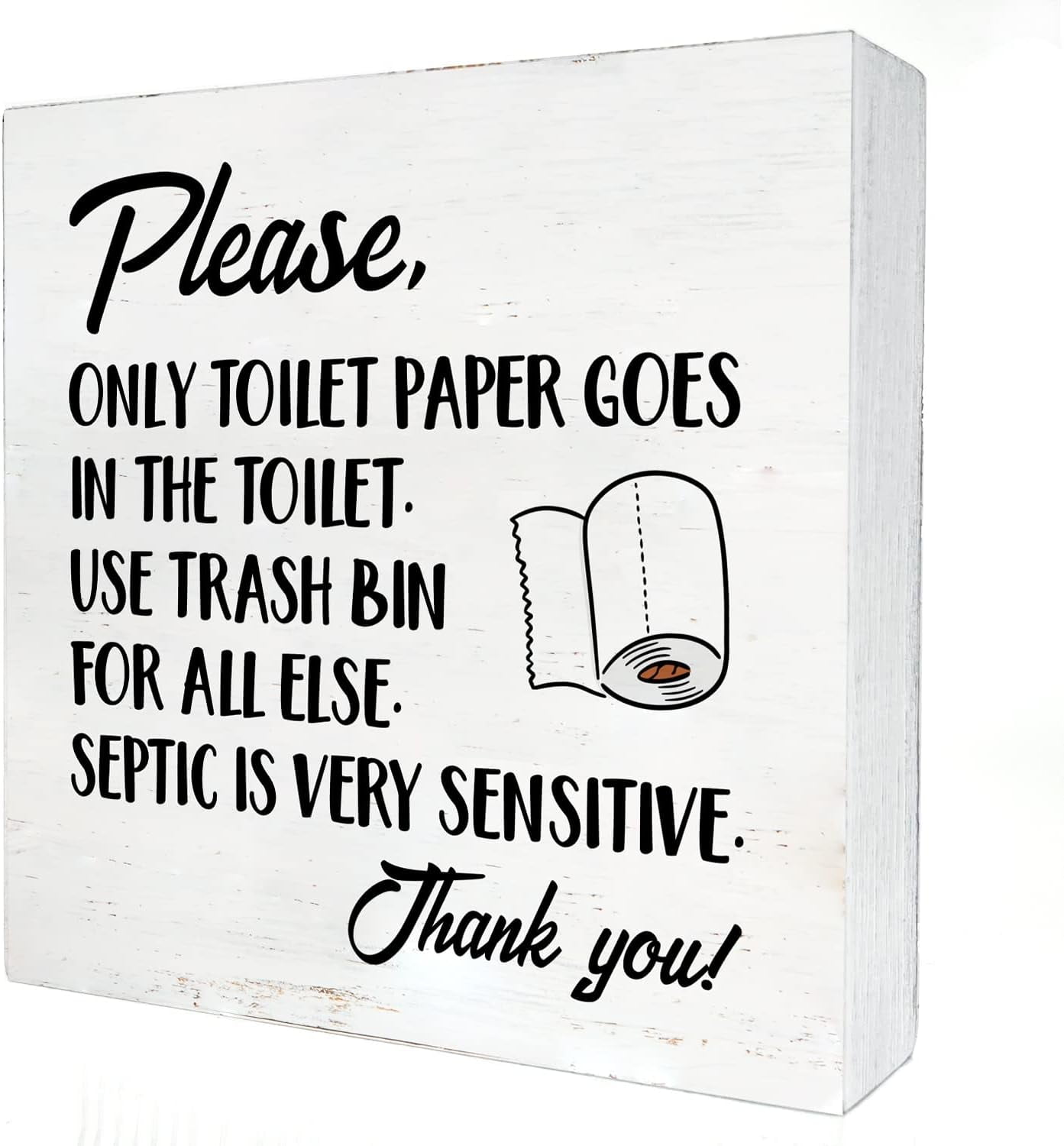 Sarcastic Bathroom Wooden Box Sign with Saying Desk Decor Sensitive ...