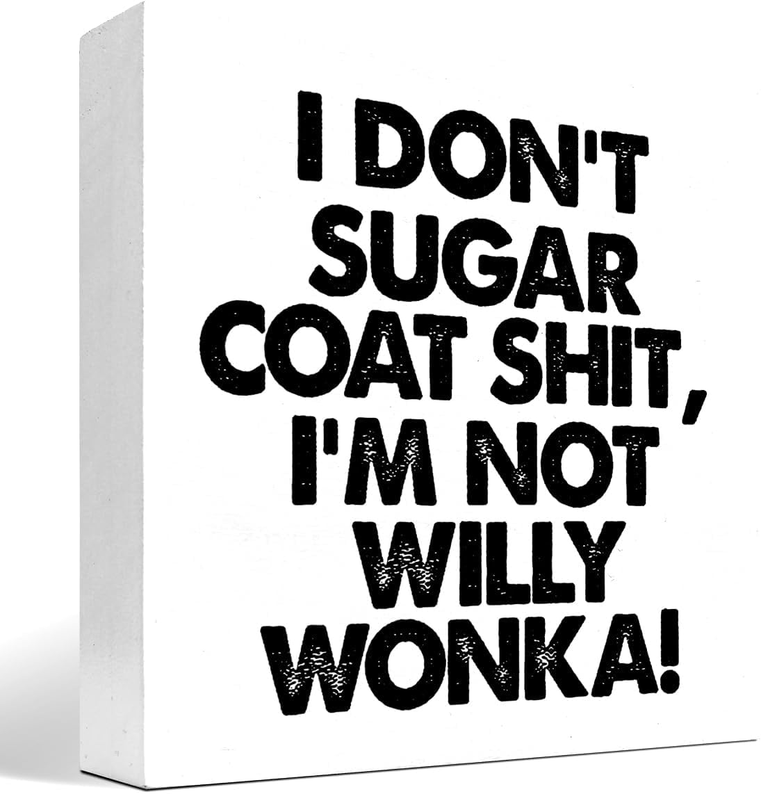 Sarcastic Office Signs,I Don'T Sugar Coat Wooden Box Sign,Funny Office ...