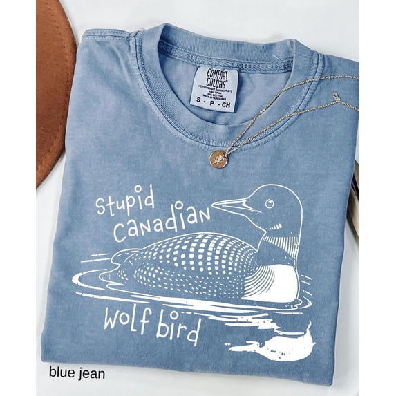 Sarcastic Wolf Bird Graphic T-Shirt – Funny Animal Pride Crewneck ...