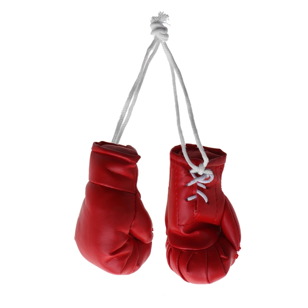 Sardfxul Leather Mini Boxing Gloves Miniature Punching Gloves Black ...